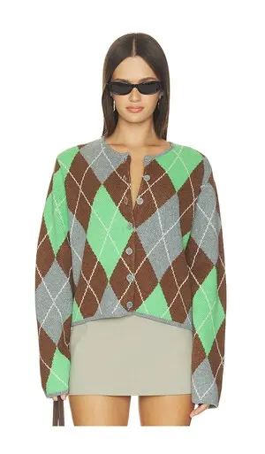 ALIGNE Merino Argyle Cardigan