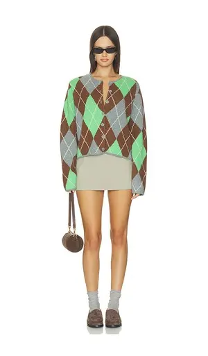 ALIGNE Merino Argyle Cardigan