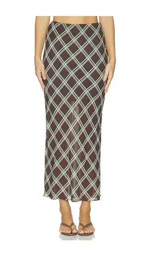 ALIGNE Yvonne Check Maxi Skirt In . Also
