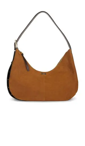 GANNI Hobo Belt Medium Suede Bag - Brown