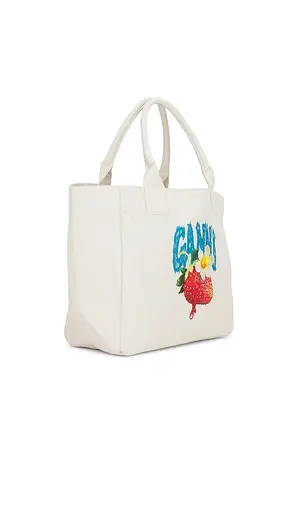 GANNI Medium Trapeze Shopper Strawberry Print