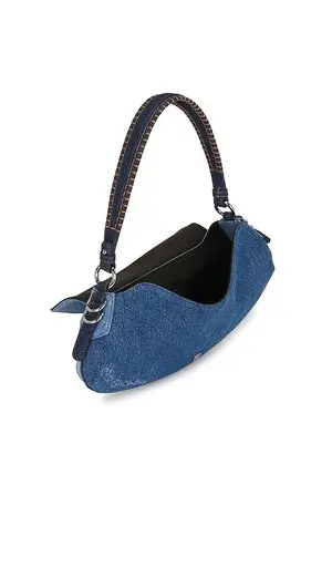 GANNI B-kat Denim Shoulder Bag