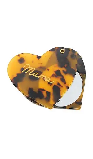 SOLAR ECLIPSE Hand-painted Mama Heart Compact Mirror - Multi