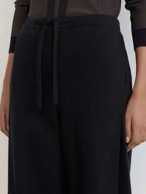 REISS Cotton-blend Barrel-leg Drawstring Trousers - Black