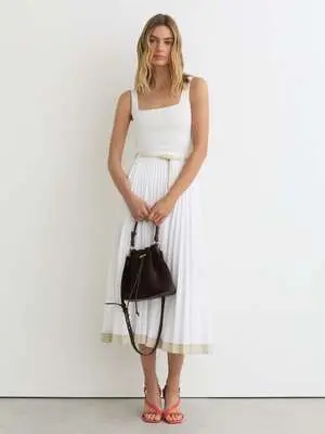 REISS Square-neck Compact-knit Vest