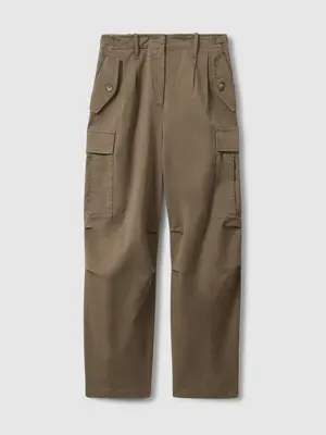 REISS Cotton Blend Tapered Combat Trousers