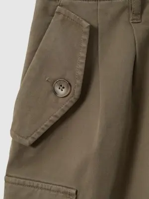REISS Cotton Blend Tapered Combat Trousers