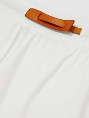 REISS Poplin Belted Split Midi Skirt