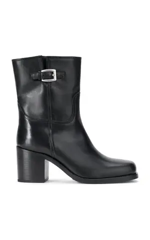 Staud Leather Ankle Boots With Buckle Detail - Black