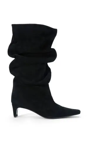 Staud Wally Slouched Leather Boots - Black
