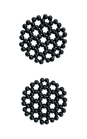 PIEN STUDIOS Larco Round Coaster Set - Black