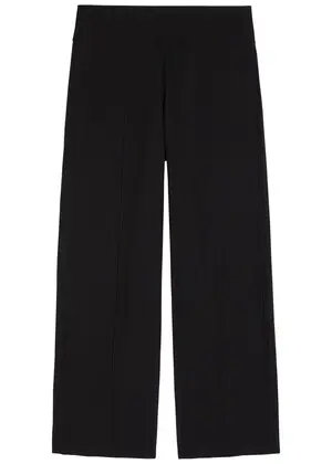 Eileen Fisher Wide-leg Stretch-woven Trousers - Black