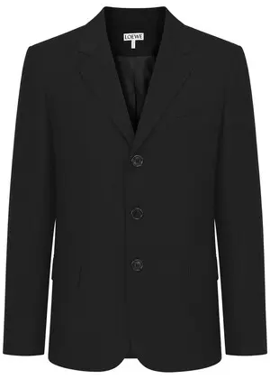 Loewe Layered Wool Blazer - Black