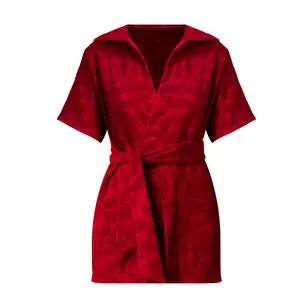 NUR KARAATA Victoria Beach Dress - Red