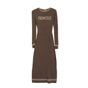 Dolores Promesas Promesas Marta Midi Knit Dress - Brown