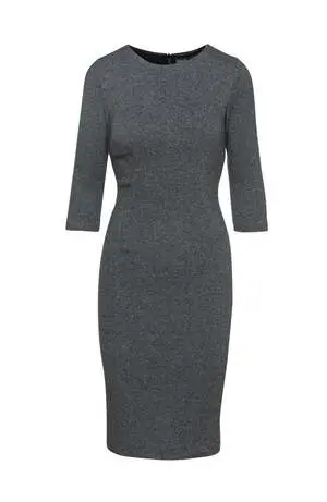 CONQUISTA Fitted Knit Dress - Grey