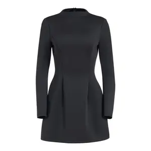 THE GT ATELIER High Neck Long Sleeve Dress - Black