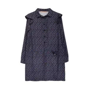 Dolores Promesas Elena Geometric Print Dress - Blue