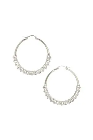 ASTOR & ORION Calla Sculpted Hoops Small - Silver