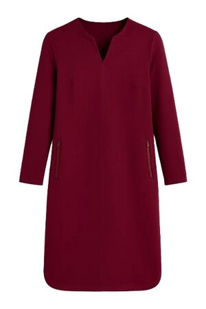 CONQUISTA Burgundy Sack Dress By - Red