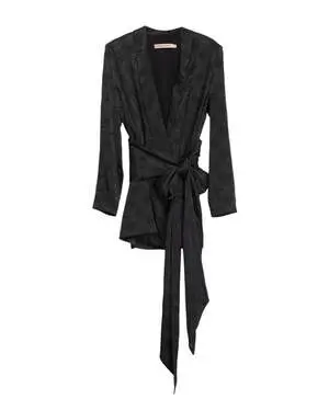 Dolores Promesas Jacquard Belted Jacket - Black