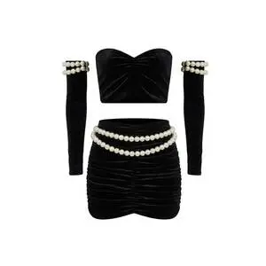 NUR KARAATA Dover Velvet Co-ord Set