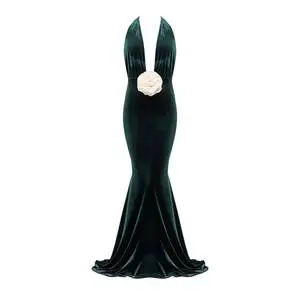 NUR KARAATA Alhambra Gown - Green