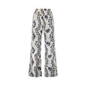 AGUACLARA Dynastie Printed Wide Leg Pants - Blue