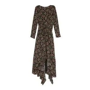 Dolores Promesas Floral Print Dress - Black