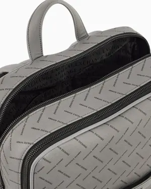 Armani Exchange Backpack In Monochrome Technical Fabric
