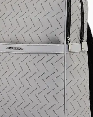 Armani Exchange Backpack In Monochrome Technical Fabric