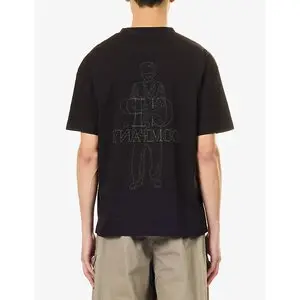 C.P. COMPANY Sailor-print Relaxed-fit Cotton T-shirt - Black
