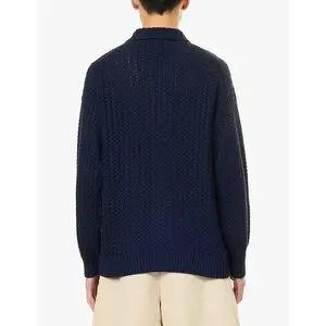 Orlebar Brown Thomas Collared Knitted Cardigan