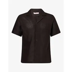 Orlebar Brown Maitan Open-weave Cotton Shirt - Espresso