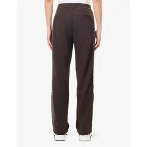 Emporio Armani Striped-trim Logo-trim Cotton Jogging Bottoms