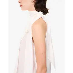 Max Mara Sleeveless Crepe De Chine Silk Top