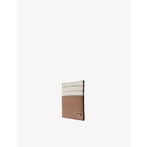 Prada Logo-plaque Saffiano Leather Wallet