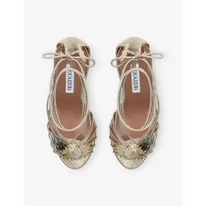 AQUAZZURA Night Stars Leather Sandals