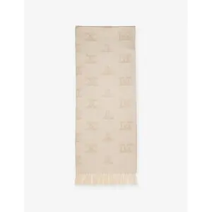 Max Mara Monogram-print Cashmere Stole - Beige