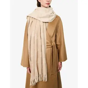 Max Mara Monogram-print Cashmere Stole