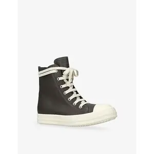 Rick Owens Hi Sneaks Leather Trainers