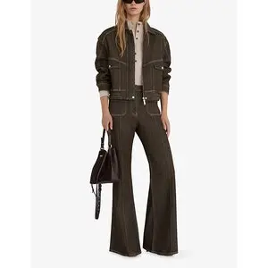 REISS Sakura Flared Denim Jeans