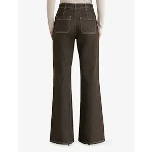REISS Sakura Flared Denim Jeans