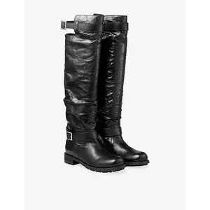 JIMMY CHOO Biker High Leather Boots