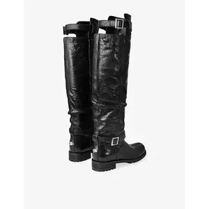 JIMMY CHOO Biker High Leather Boots