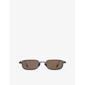 WEARI Vintage Rectangle-frame Titanium Sunglasses - Black