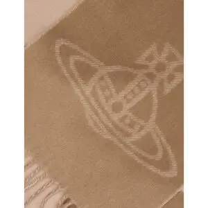 VIVIENNE WESTWOOD Double Face Orb-jacquard Wool Scarf