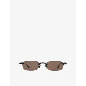 WEARI Rectangle-frame Titanium Sunglasses - Black
