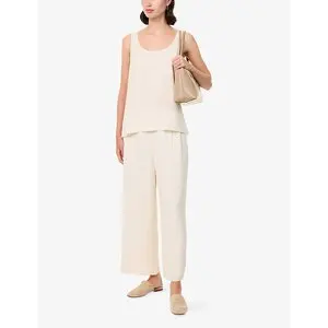 Theory Pintuck Wide Leg Trousers