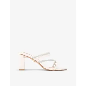 Kurt Geiger Sasha Embellished Faux-leather Block Heel Sandals